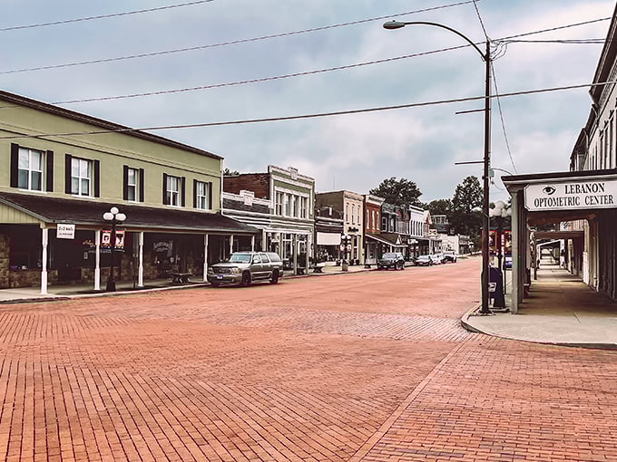 Lebanon's brick-lined Main Street whispers stories of simpler times when neighbors knew each other's names.