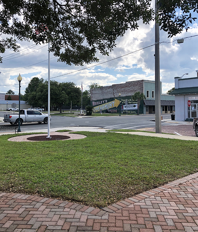 Vintage advertisements painted on Live Oak's historic buildings tell stories of the town's commercial past.