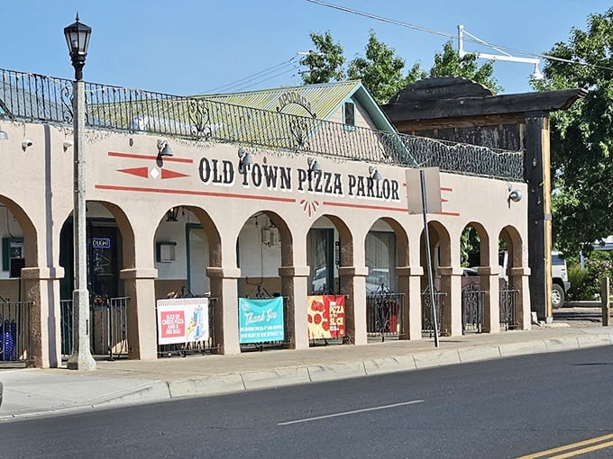 Old Town Pizza Parlor's adobe charm fits perfectly in historic Albuquerque. Pizza with a side of southwestern character!