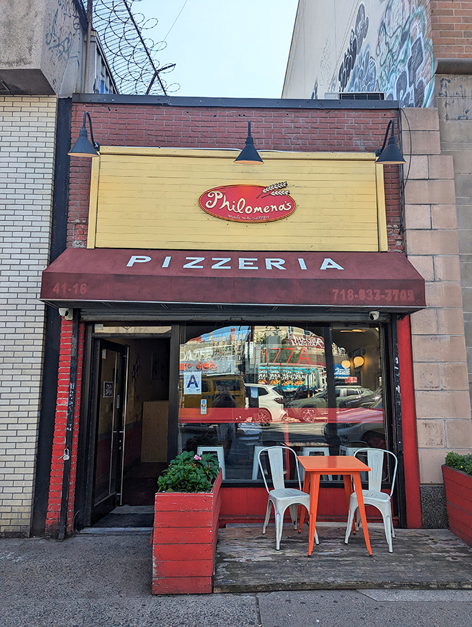 Philomena's Pizza: Those little sidewalk tables promise the perfect urban dining experience - pizza with a side of people-watching.