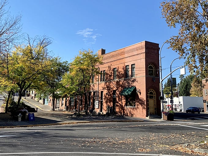 This Pullman street corner showcases the blend of historic charm and modern function that makes small-town Washington so appealing.