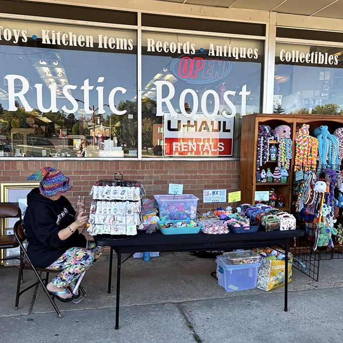 Crafting and collecting come together! This vendor's handmade items showcase the creative spirit that makes Colorado flea markets special.