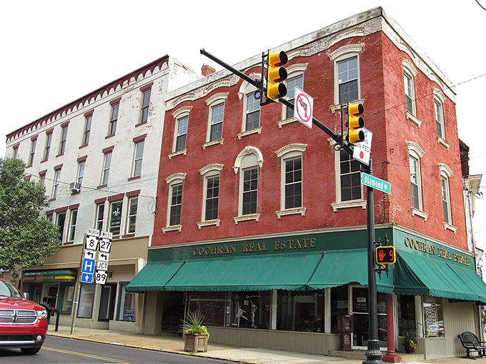 Classic red brick architecture gives Titusville its timeless appeal. This corner building has probably seen more history than most history books!