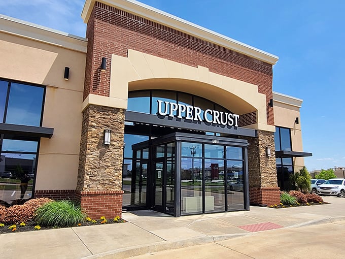 Clean lines and natural materials set the stage at Upper Crust. This Edmond hotspot delivers artisanal pizza without the pretentiousness.