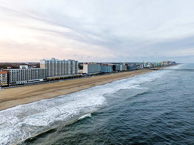 The boardwalk stretches toward the horizon&mdash;three miles of people-watching paradise with an ocean soundtrack included free.