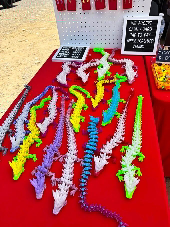 Dragons in every color of the rainbow&mdash;proof that imagination and a 3D printer can create magic for less than a fancy coffee.