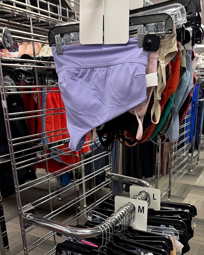 Athletic wear that's barely broken a sweat, organized with the precision of a fitness instructor's playlist.