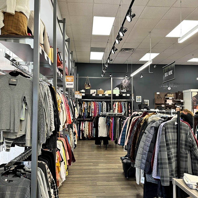 Clean lines and clear organization make treasure hunting a breeze. This isn't chaotic thrifting&mdash;it's a carefully curated shopping experience with bargain prices.