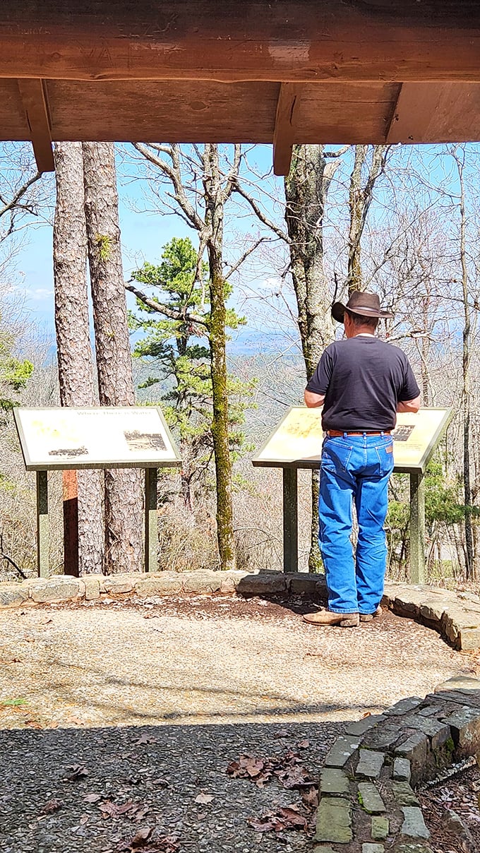 Contemplating the view or planning lunch? Either way, these interpretive displays offer context to the breathtaking panorama.
