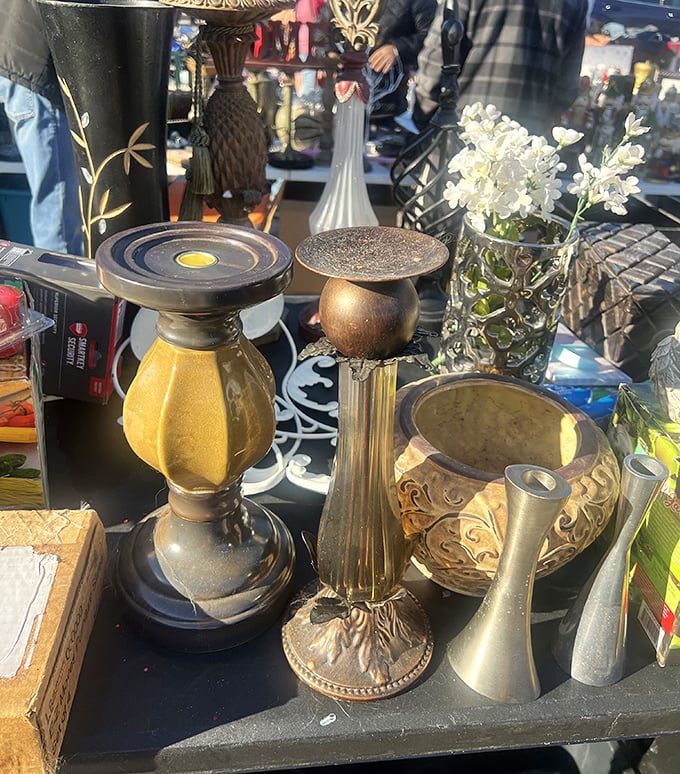 Elegant brass and gold-toned treasures catch the sunlight. Home d&eacute;cor with history makes modern houses feel like storied manors.