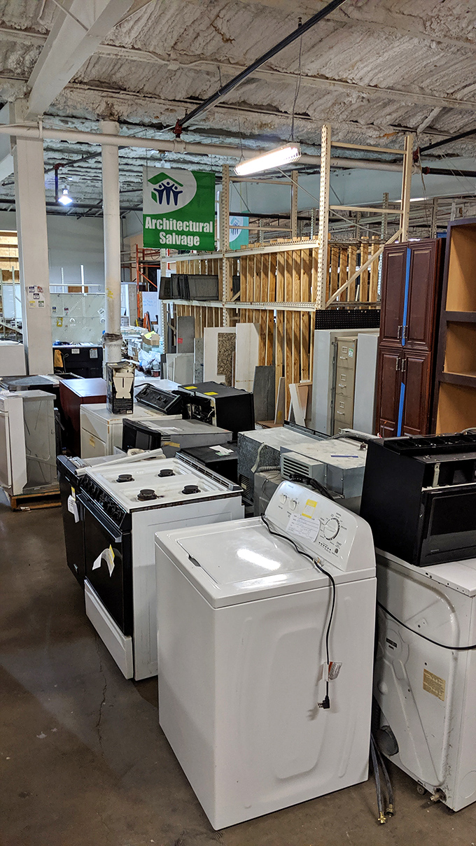Appliances lined up like soldiers of savings, ready to serve in kitchens across New Orleans without breaking budgets.