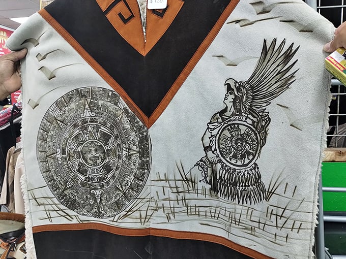 This Aztec-inspired poncho isn't just clothing&mdash;it's wearable history. Suddenly your plain sweatshirt feels woefully inadequate by comparison. 