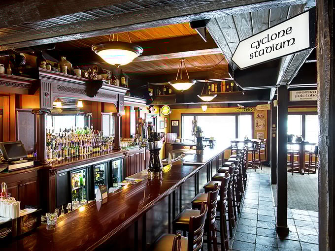 The bar gleams with bottles of promise &ndash; a wooden masterpiece that's witnessed countless toasts, first dates, and "just one more" moments.