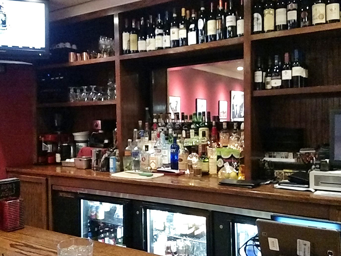 That well-stocked bar suggests someone takes their Italian wine selection seriously, and we appreciate their dedication completely.