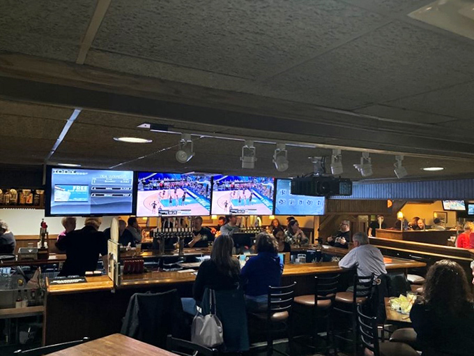 The bar serves as Stanley's social headquarters where sports, stories, and seriously good drinks create lasting memories.