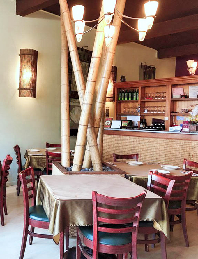 The bar area's bamboo facade isn't just decorative&mdash;it's a portal warning: "Beyond this point, your taste buds will never be the same again."