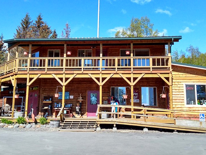 This charming wooden structure houses local businesses where Alaskan hospitality flows as freely as the nearby streams.