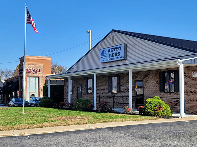 Betsy Ross Restaurant stands proudly with its American flag, serving up patriotic portions of hometown cooking that would make its namesake proud.