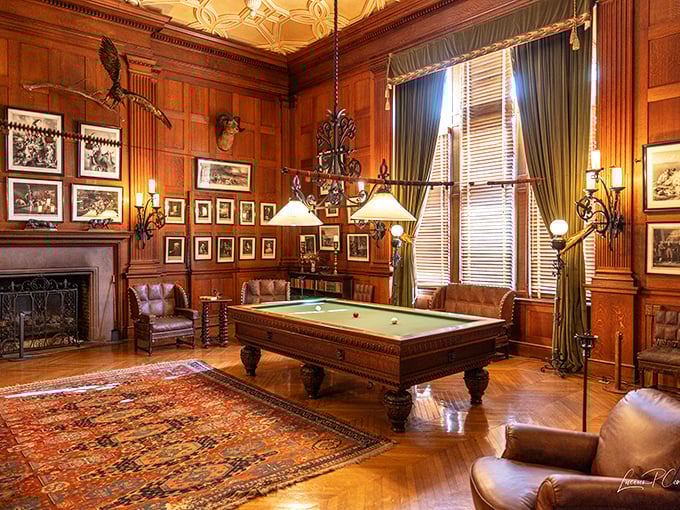 The Billiard Room, where gentlemen once discussed business and politics. Like a man cave, but with significantly better woodwork and fewer sports pennants. 