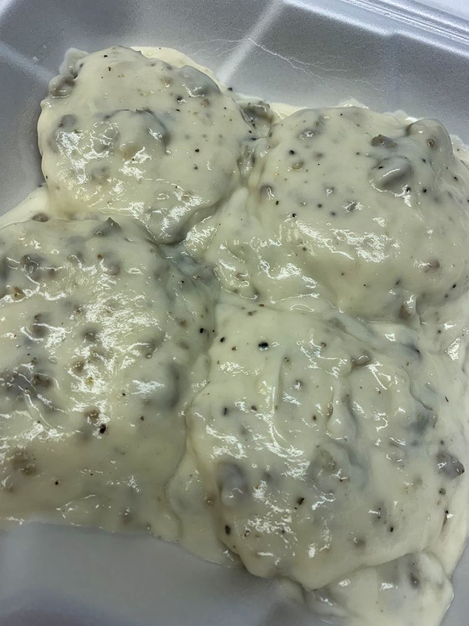 Biscuits and gravy—the breakfast that says, "Go ahead, take that nap later. You've earned it." Pure Midwest comfort in every spoonful.