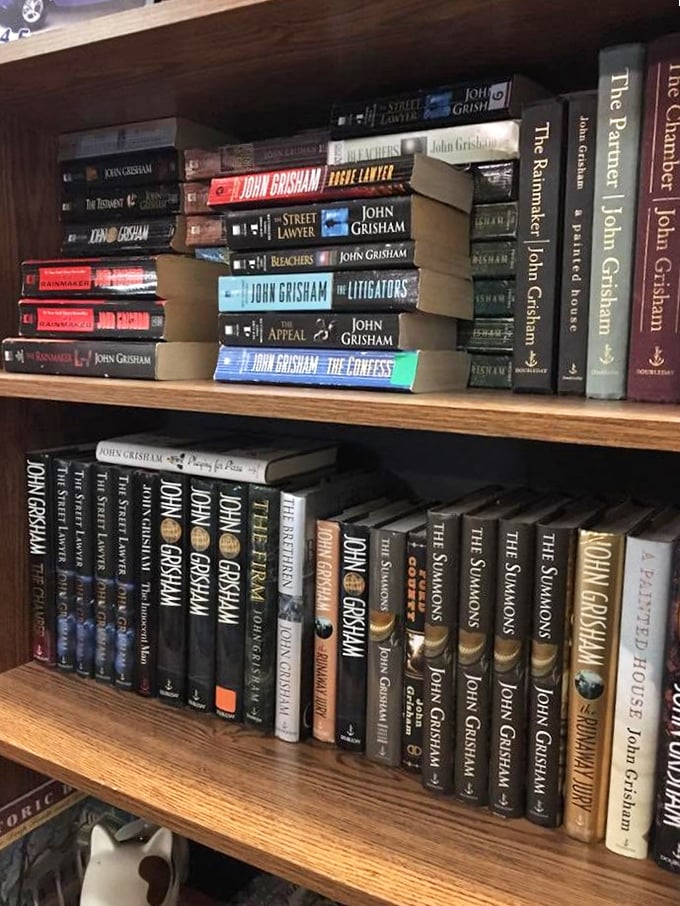 John Grisham's Mississippi-inspired legal thrillers stand at attention&mdash;literary soldiers from a native son waiting to entertain new readers. 