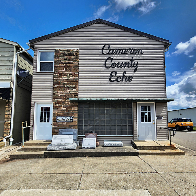 The Cameron County Echo building stands as a testament to local journalism, where community news still matters and everybody might just know your name.