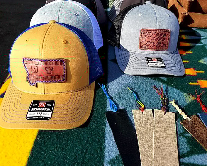 Montana pride stitched onto every cap, these leather-patched hats practically whisper "local" with every wear.
