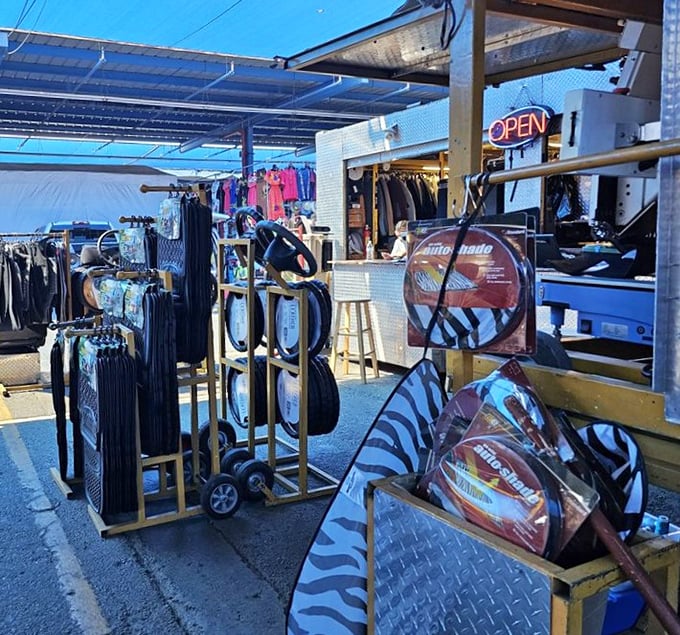 Automotive accessories galore&mdash;where your car's floor can get a makeover that would make any 90s MTV "Pimp My Ride" fan nostalgic.