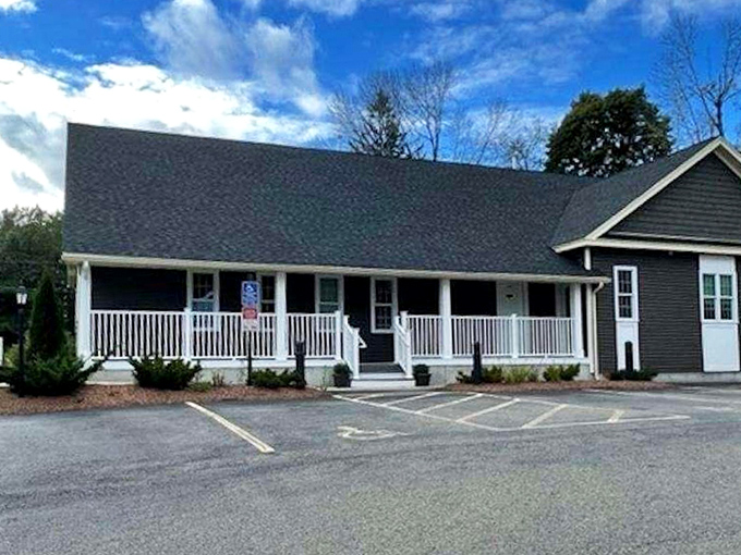 Front porch charm meets practical services. This welcoming facade represents Rutland's approach to business &ndash; friendly, accessible, and unpretentious.