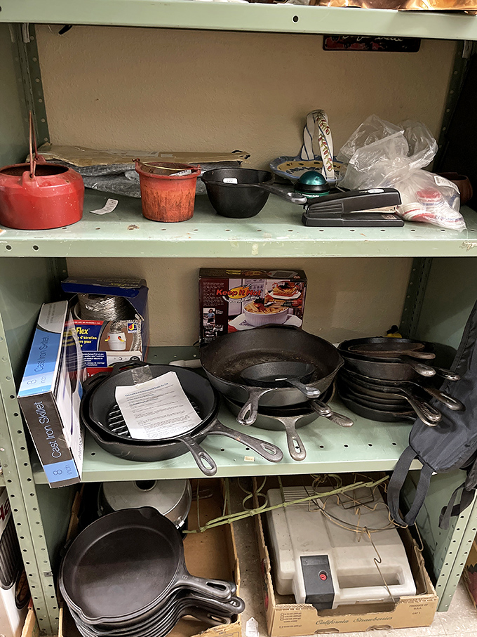 Cast iron paradise! These seasoned skillets have been cooking up comfort food since before non-stick was even a gleam in science's eye.
