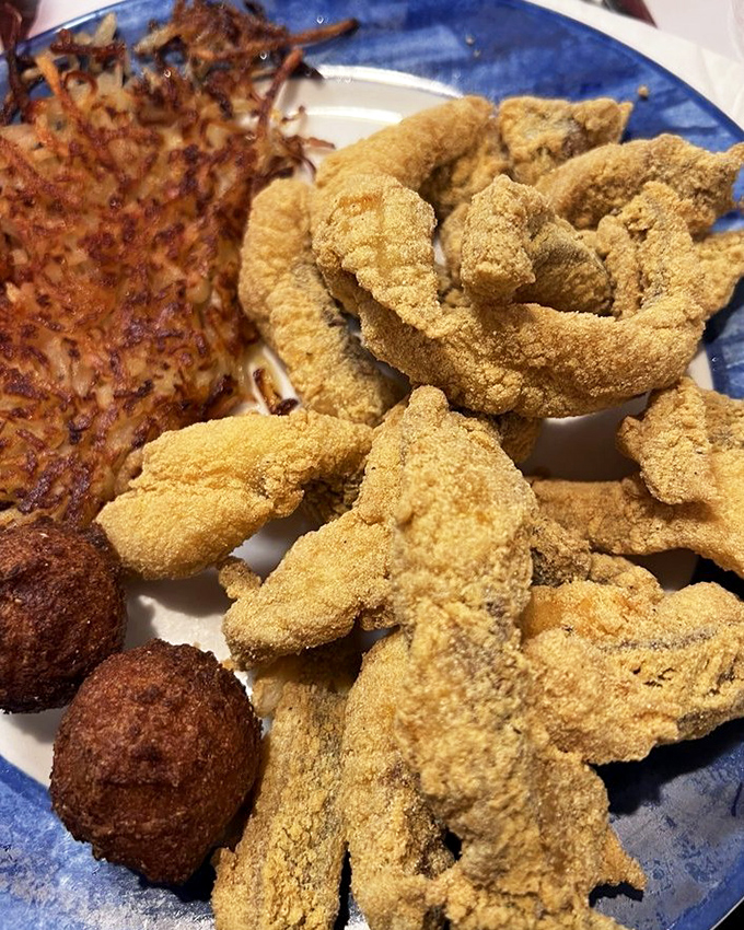 This isn't just fried catfish&mdash;it's a golden-crusted Florida tradition served with hush puppies and a side of nostalgia.