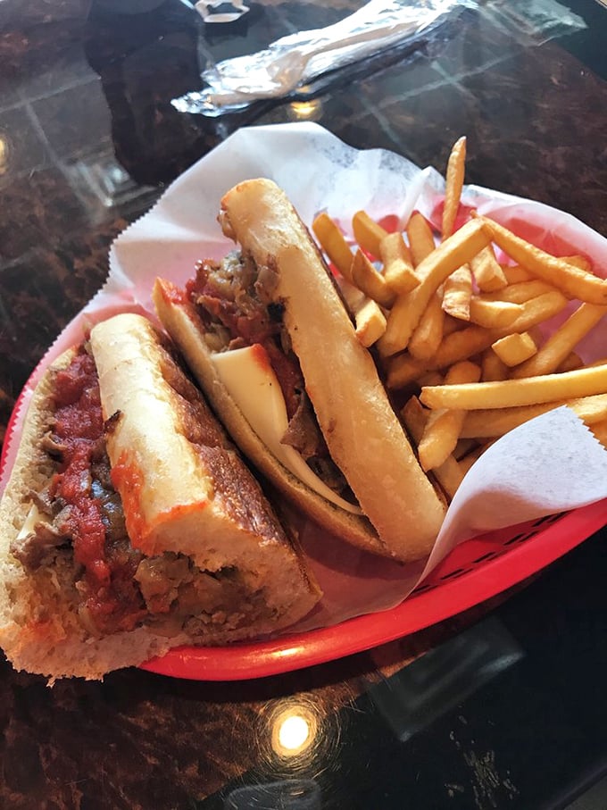This cheesesteak isn't messing around&mdash;it's the kind of sandwich that requires both hands, several napkins, and possibly a nap afterward.