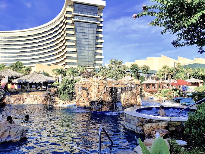 Choctaw Casino & Resort offers a tropical oasis where occasional splurges feel justified after all those budget-friendly months.
