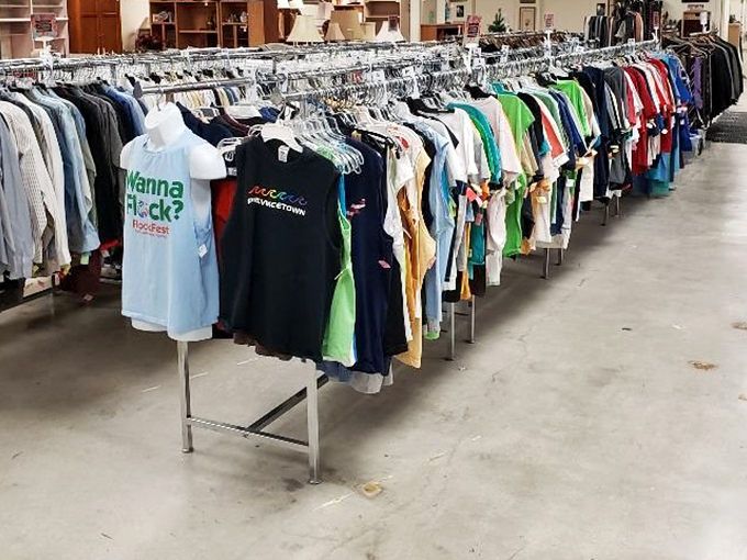 The t-shirt section&mdash;where vacation memories and corporate events enjoy their retirement years. That perfect "Manna Rock" shirt might become your new weekend favorite.