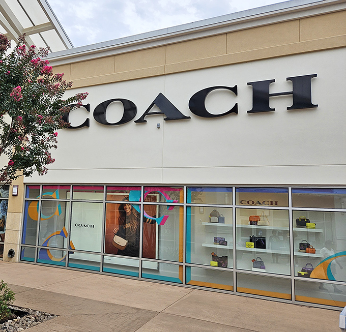 Coach's colorful window displays work like retail sirens, luring in shoppers with the promise of leather goods at non-leather-goods prices.