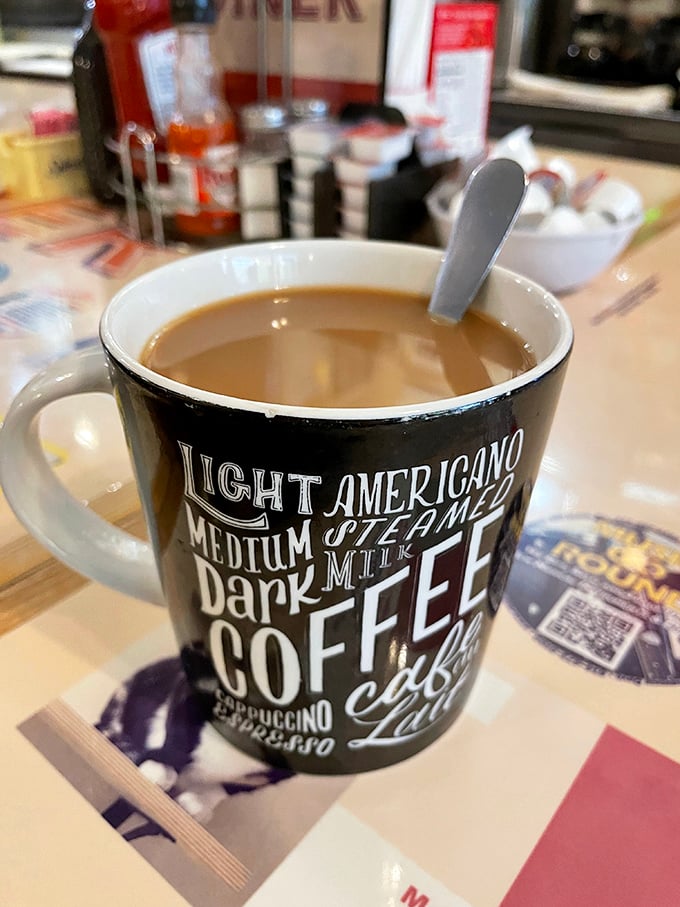 That coffee mug says everything you need to know&mdash;no pour-overs or single-origin pretension, just honest caffeine that keeps Columbus running.