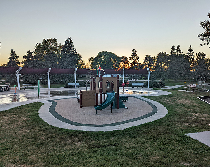 Cole Park's splash pad and playground equipment create the perfect backdrop for grandparent-grandchild bonding without the need for expensive theme park tickets.