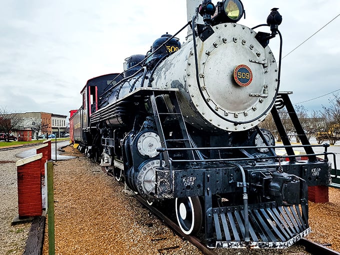 The restored locomotive at Cookeville Depot Museum reminds us when travel was an event, not just transportation. No TSA lines or middle seats here!