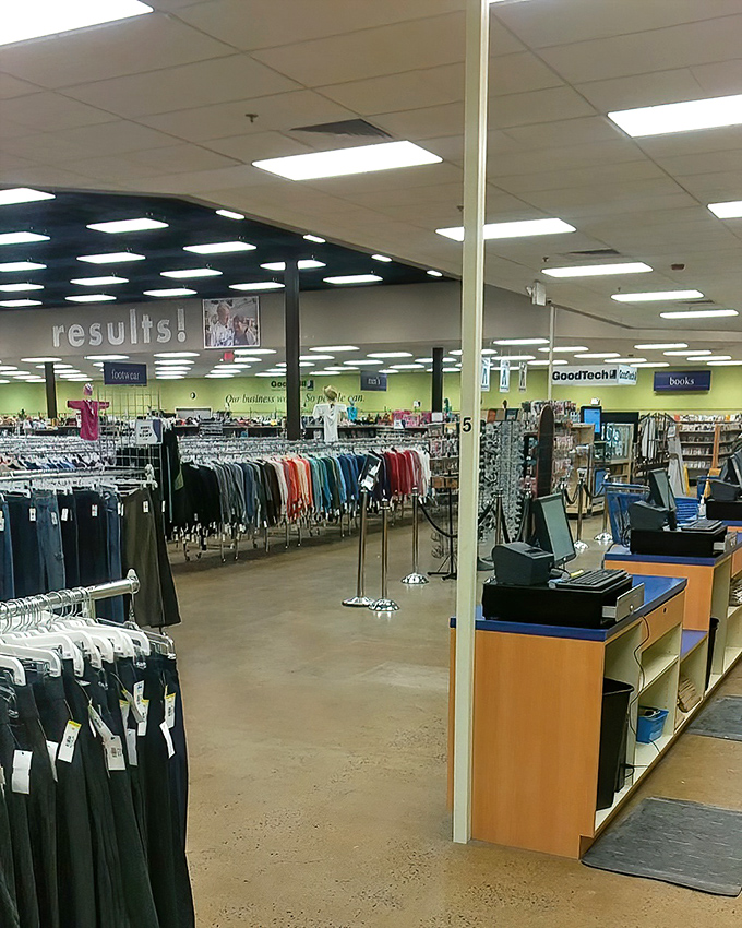 Command central where treasures are processed and priced. The checkout area serves as the final gateway between hunting and triumphant homecoming.