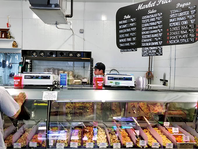 At the counter, culinary magic happens with nothing more than fresh fish and generations of know-how.