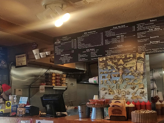 The ordering counter &ndash; where dreams are placed and fulfilled. Notice the menu extends beyond what the eye can see, much like your appetite will. 