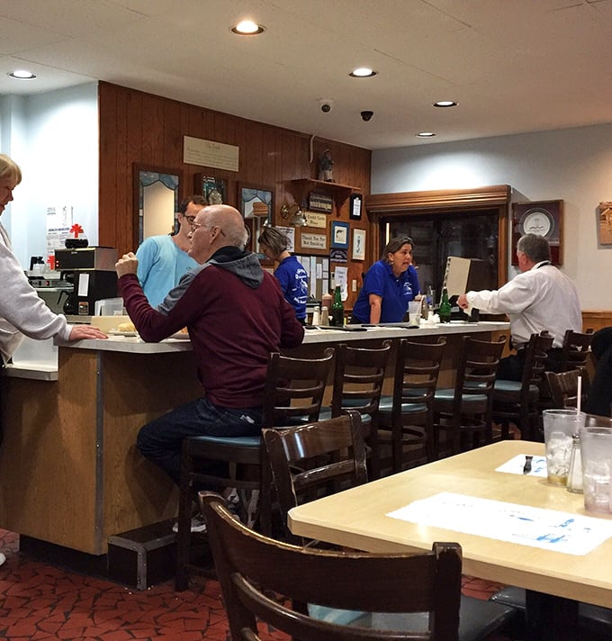 The counter where seafood dreams come true, staffed by folks who've seen enough hungry faces to know exactly what you need before you do.