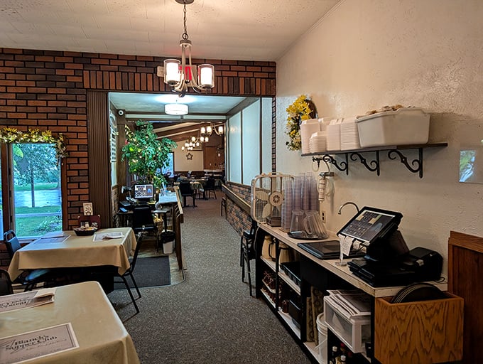 The entrance hallway welcomes you like an old friend's home, if your friend happened to be an exceptional cook with a talent for hospitality.