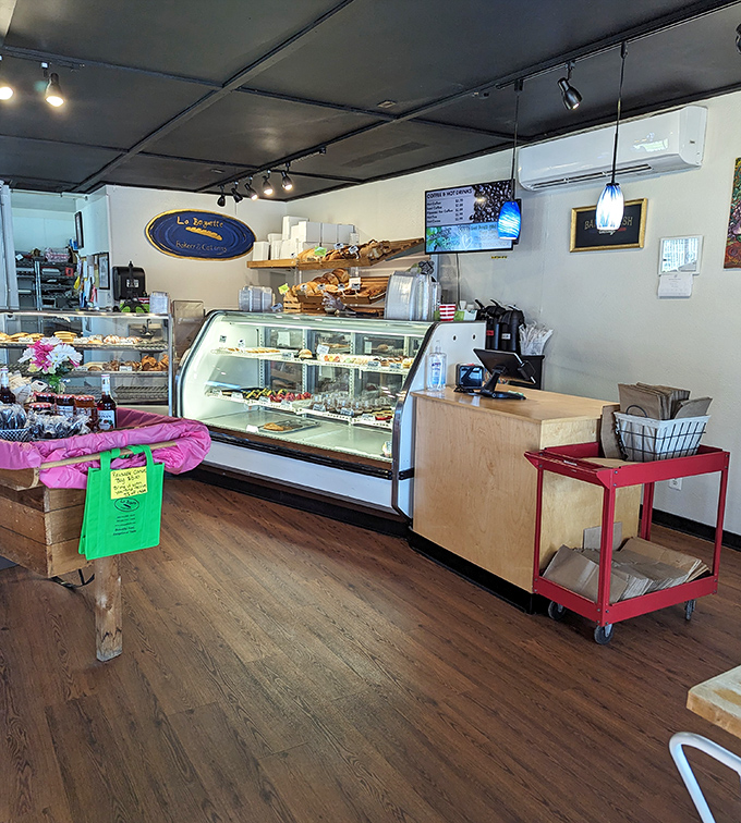 Where pastry dreams come true: display cases that make adults press their noses against glass like six-year-olds at a toy store.