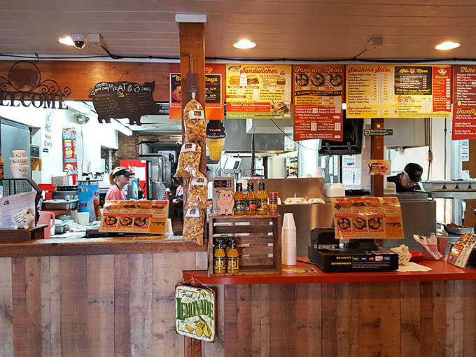 Where the magic happens &ndash; the ordering counter where barbecue dreams come true and the aroma of smoked meats makes decision-making deliciously difficult.