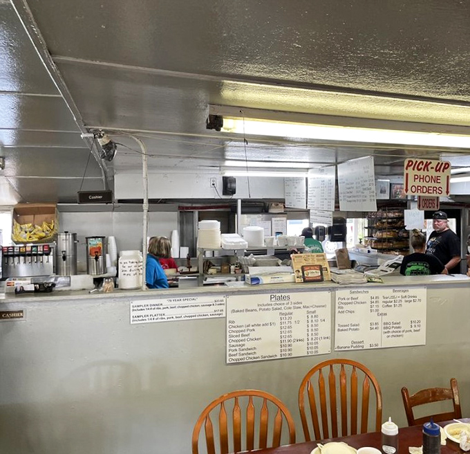 The counter at Peebles isn't just where orders happen&mdash;it's where barbecue dreams begin. Simple, straightforward, and no pretense in sight.