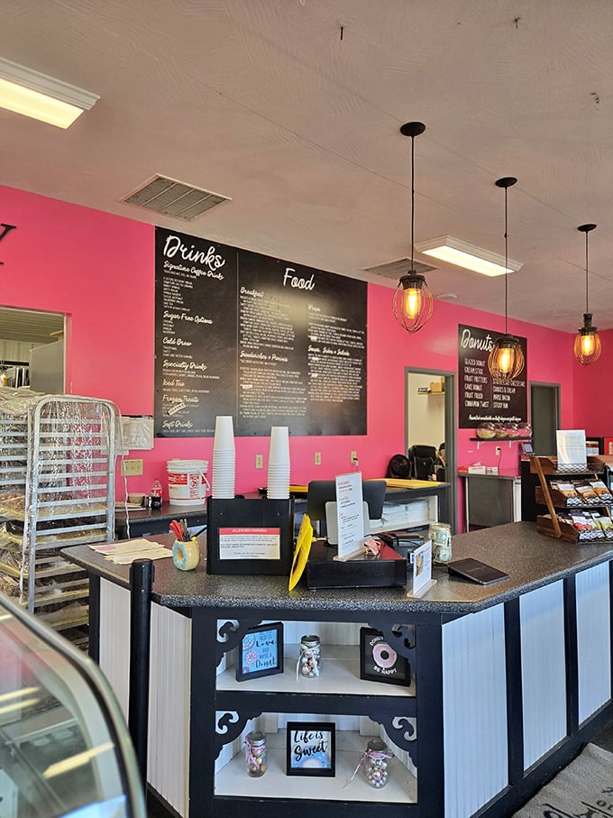 The counter area &ndash; where dreams are fulfilled, calories are ignored, and coffee cups are filled with liquid motivation.