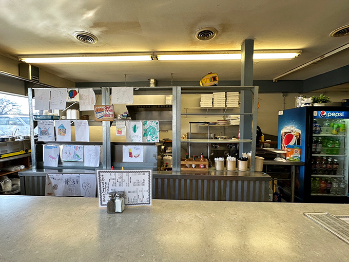 Where the magic happens&mdash;a glimpse behind the scenes shows the straightforward approach that makes Georges' food so memorable.