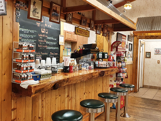 Classic diner counter seating where coffee flows freely and stories are exchanged. Pull up a stool and join the unofficial Williams welcome committee. 