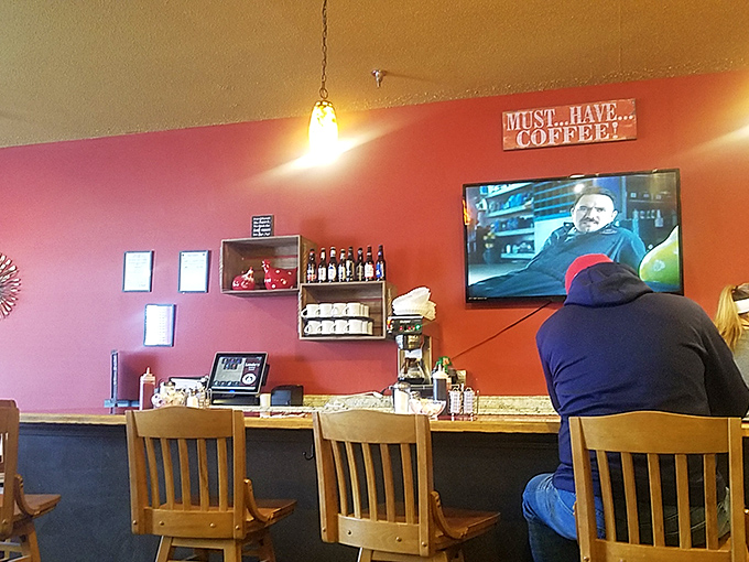 The counter seating offers breakfast theater &ndash; where you can watch your morning masterpiece come together while contemplating a second cup of coffee.